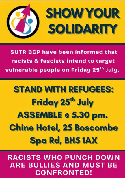 Stand with Refugees 25 July & 9 Aug 2025 – Bournemouth University ...